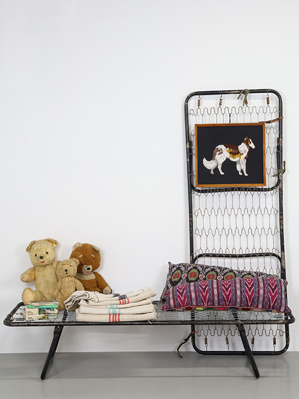 1960's Vintage Black Metal Frame Military Wire Bed – COLLECT ANTIQUE ...